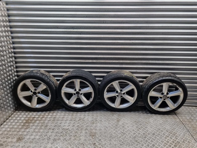 Audi A4 Alloy Wheel 18 Inch Set Of 4 And Tyres 245 40 R18 B8 S Line 2007