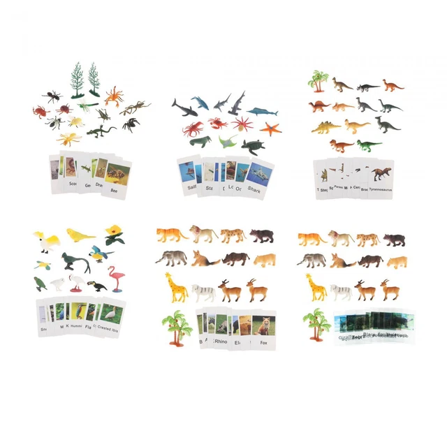 MONTESSORI ANIMAL FIGURES with Flash Cards Language Materials for ...