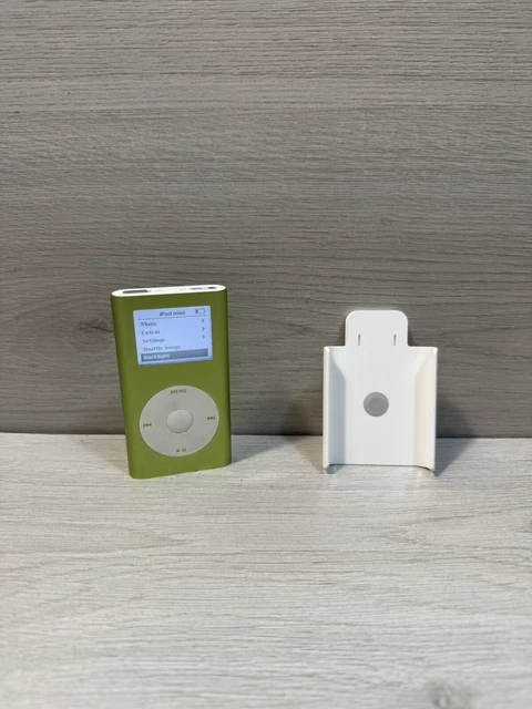 APPLE IPOD MINI 2nd Gen A1051 2005 4GB Green With Official Belt Clip ...