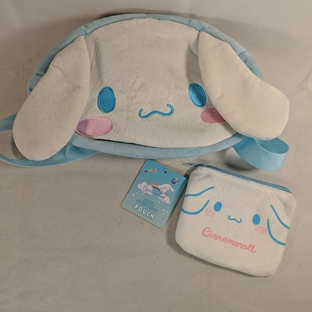 SANRIO CINNAMOROLL HELLO Kitty Miniso Plush Backpack Bag white bunny ...