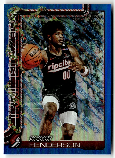 TOPPS NBA FLAGSHIP Holiday 2025 N º H96 Scoot Henderson Azul Brillante ...