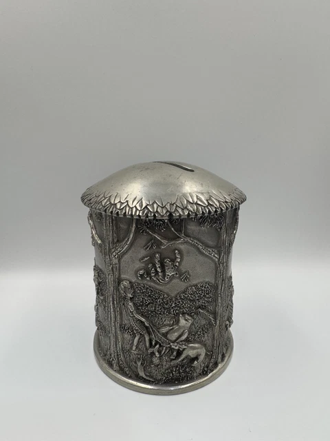 DISNEY WINNIE THE Pooh Tigger Royal Selangor Pewter Coin Money Box £26. ...
