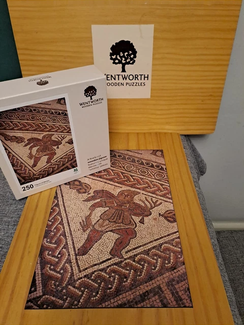 250 PC WENTWORTH Wooden Jigsaw Puzzle Figure Of Winter Mosaic Chedworth ...