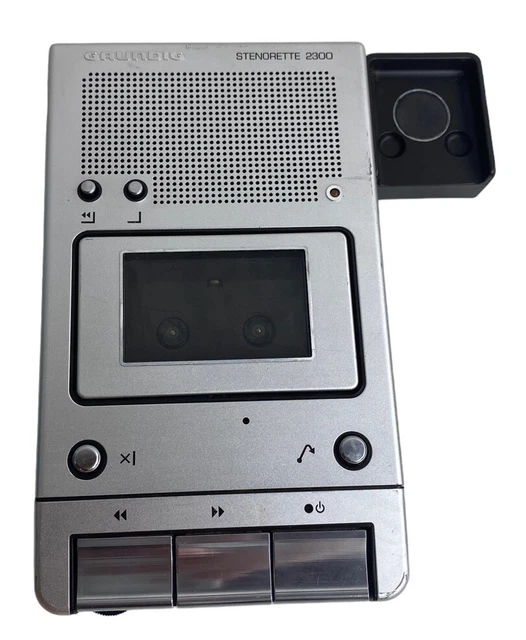 GRUNDIG STENORETTE 2300L Diktiergerät + Mikrofonhalter mit Magnet ...