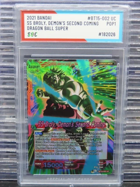 2021 DRAGON BALL Super Saiyan SS Broly Demons Second Coming #BT15-002 SOC Pop1 EUR 0,91 ...