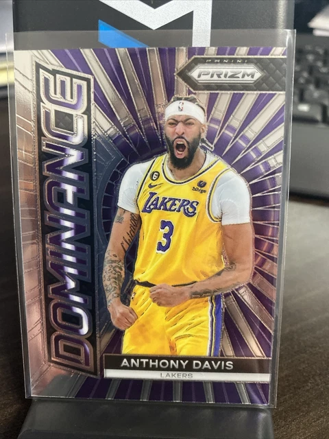 ANTHONY DAVIS 2023-24 Panini Prizm Dominance Insert #25 Los Angeles ...