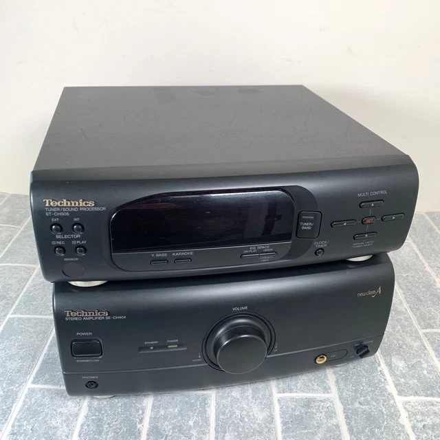 TECHNICS SE-CH404 AMPLIFIER & ST-CH505 Sound Processor / Tuner Tested ...