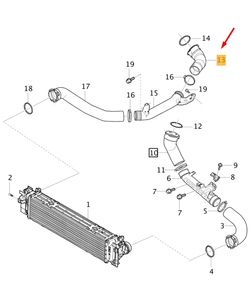 TUYAU D'AIR DE suralimentation VOLVO XC40 32224387 NEUF ORIGINAL EUR ...