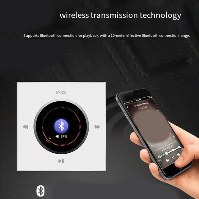 WALL-MOUNTED BLUETOOTH AUDIO Control Panel 86 with 2x25W Amplifier ...