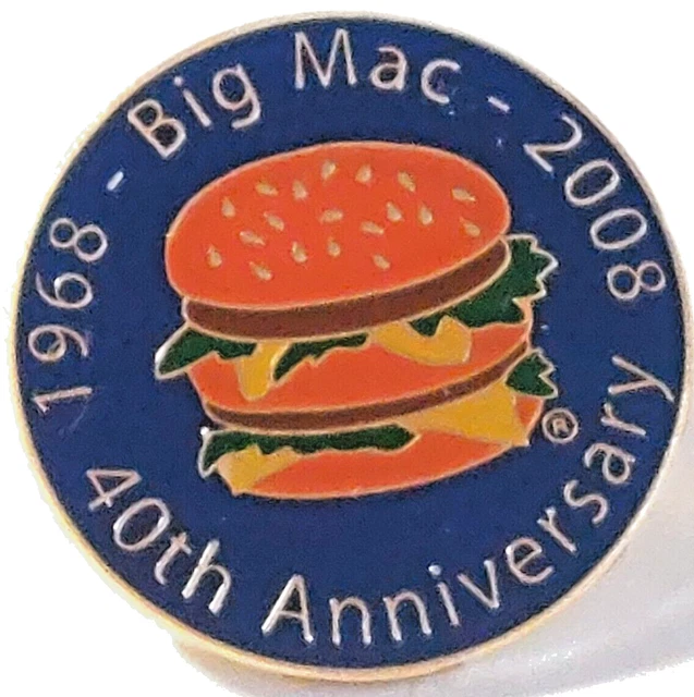 MCDONALDS 1986-2008 BIG Mac 40th Anniversary Lapel Pin (070923) £6.56 ...