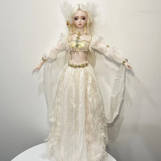 1/3 BJD DOLL 60cm Ball Jointed Girl Dolls + Handpainted Makeup + Pretty ...