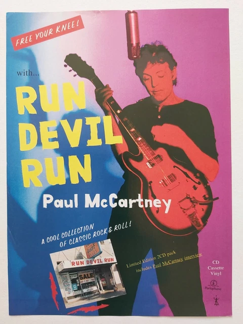 PAUL MCCARTNEY RUN Devil Run Original Uk Magazine Advert A4 £4.95 ...