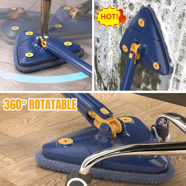 360° ROTATABLE ADJUSTABLE Cleaning Mop Triangle Mop Multipurpose ...
