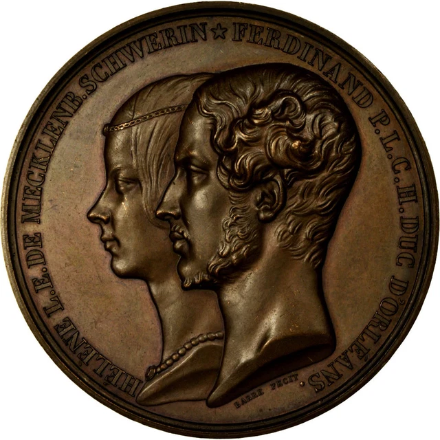FRANKREICH, MEDAILLE, LOUIS Philippe Ier, Mariage du Duc d'Orléans à ...