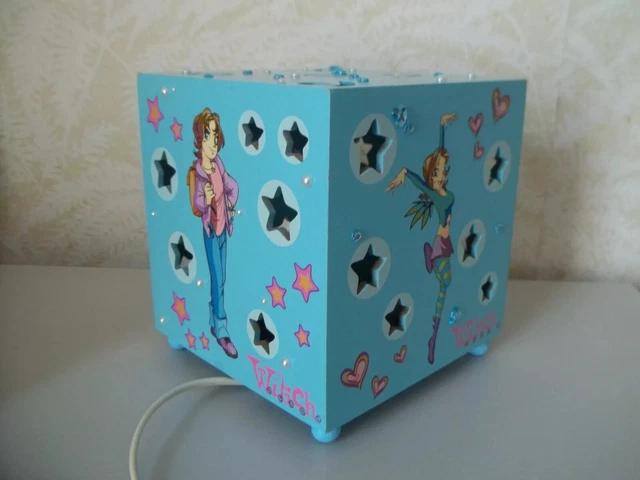 RARE LIMITED EDITION wooden Irma w.i.t.c.h. witch comic night lamp ...