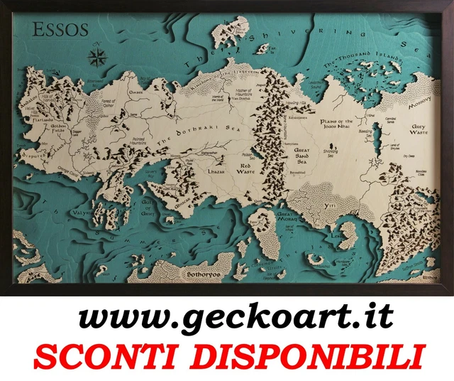 ESSOS GAME OF Thrones 3D Map Map Modern Picture Map Chart www.geckoart ...