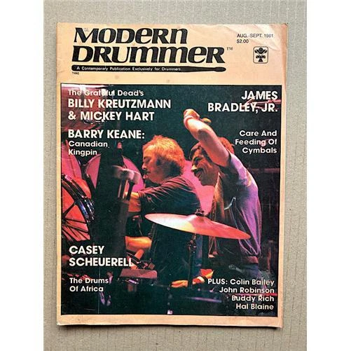 BARRY KEANE MODERN DRUMMER MAGAZINE AUG/SEPT 1981 - BARRY KEANE cover ...