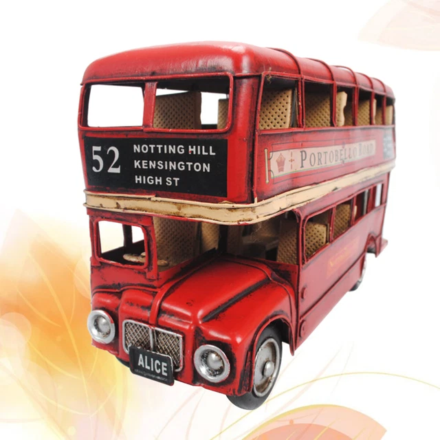 RED LONDON DOUBLE-DECKER Bus Model Bus Craft Iron Art Craft Creative ...