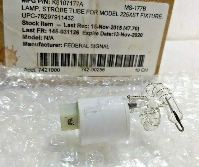 FEDERAL SIGNAL K8107177A Stroboscopio Tubo Lampada per 225XST ...