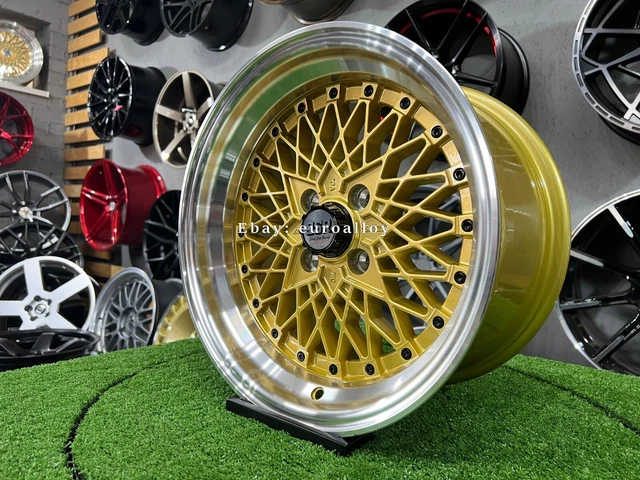 4 X 15 Inch 4x100 SSR Formula Mesh Style Gold JDM Wheels: Fits For ...