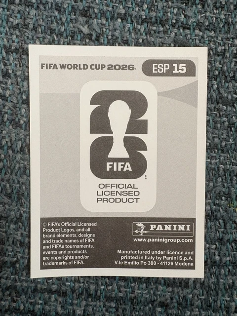 PANINI FIFA WORLD Cup 2026 Lamine Yamal Spain Sticker ESP 15 BLUE ...