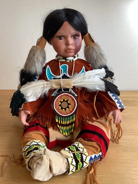 ANCIENNE POUPÉE PORCELAINE Amérindienne TIMELESS - Édition Limitée 2252/2500 EUR 45,00 - PicClick FR