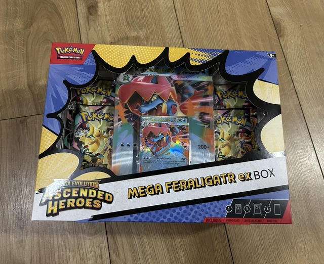 POKÉMON TCG MEGA Evolution Ascended Heroes Mega Feraligatr + 1 x Emboar ...