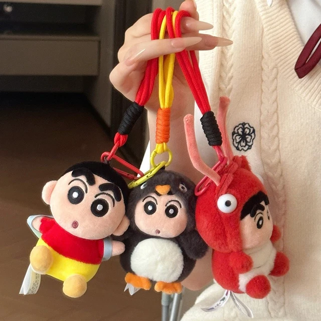 CRAYON SHINCHAN HONEY Penguin Dinosaur Turtle Shaped Keychain Plush Toy ...