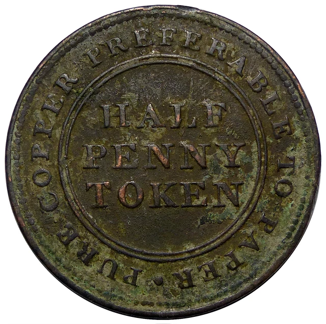 TOKEN CANADA TRADE & Navigation Half Penny 1813 EUR 20,00 - PicClick FR