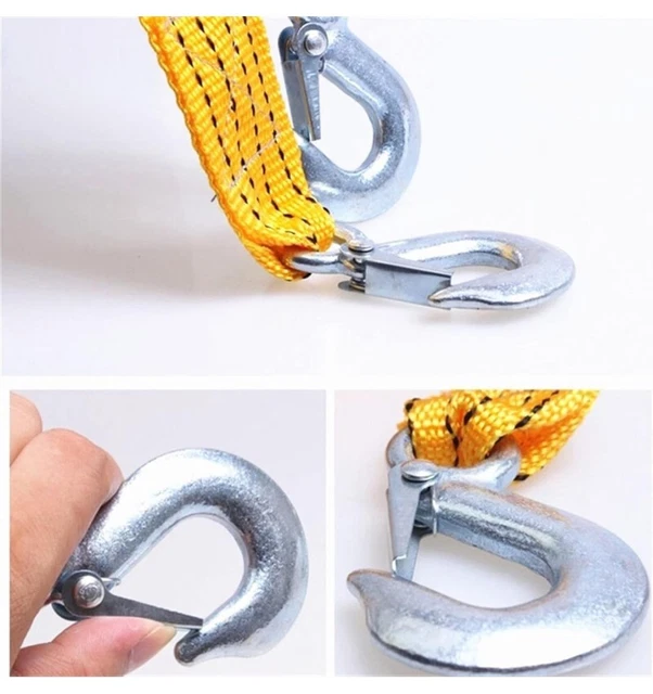 CUERDA PARA REMOLCAR Cinta de Arrastre Remolque con Gancho sujeción Cable para EUR 14,90 ...