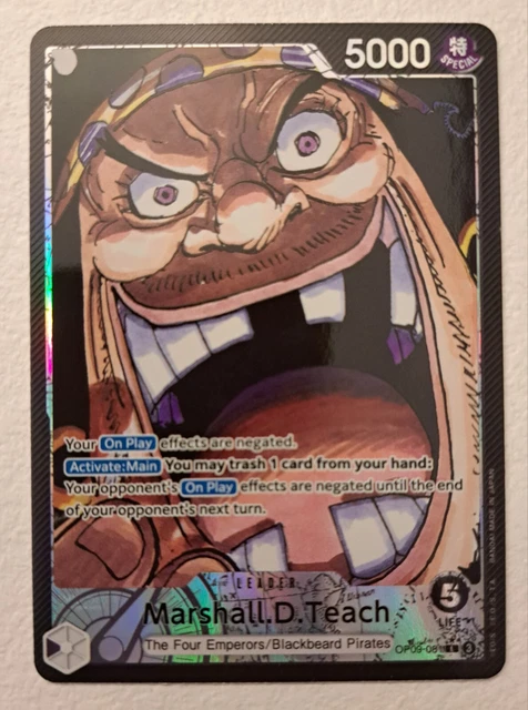 ONE PIECE - Marshall D. Teach Op09-081 Alt Art Leader Eng Emperors In New World £35.00 - PicClick UK