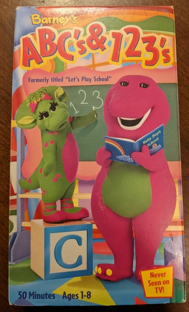 VHS BARNEY - Barneys ABCs And 123s (VHS, 2000) formerly titled Let's ...