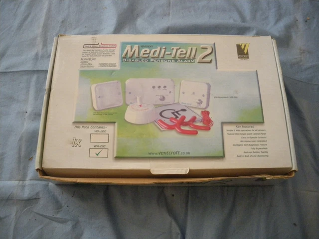 MEDI-TELL 2 DISABLED Person EMERGENCY Toilet ALARM Bathroom Safety ...