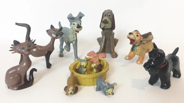 DISNEY'S LADY AND the Tramp Plastic Figures Set by French Company JIM ...
