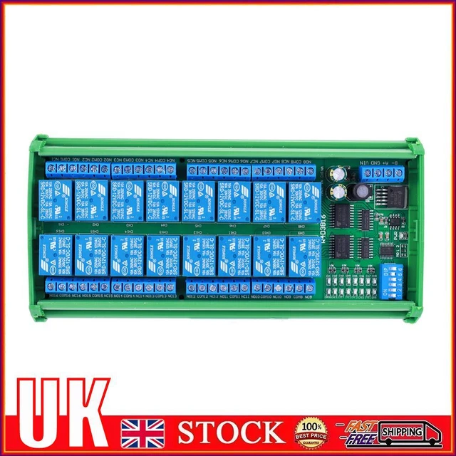 16 CHANNEL DC 12V RS485 Relay Module Modbus RTU Switch Module (with ...