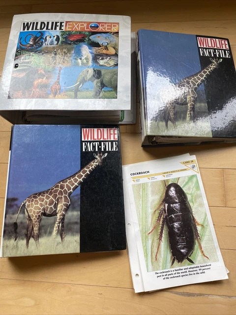 2 WILDLIFE FACT-FILE, 1990 ANIMAL CARD BINDER 1 Wild Explorer £38.15 ...