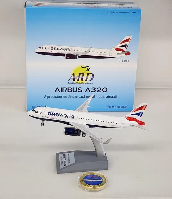 ARD MODELS 1:200 Airbus A320 British Airways 'oneworld' G-EUYS Ref ...
