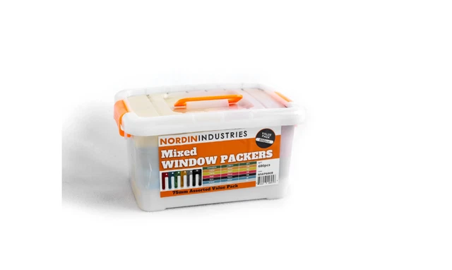 WINDOW PLASTIC PACKERS - 600 pcs Mixed - Orange, Yellow, Red, Black ...