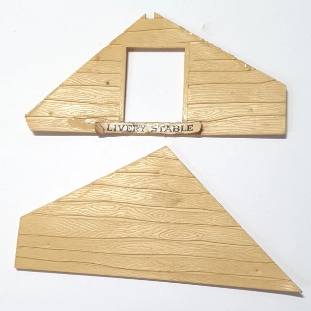 VINTAGE TIMPO AMERICAN Wild West Buildings Series Livery Stable Gable ...