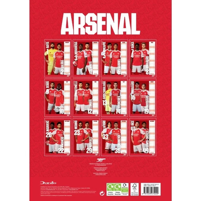 ARSENAL FOOTBALL CLUB Official 2026 A3 Calendar £10.00 - PicClick UK