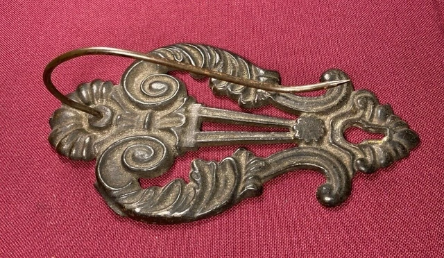 ANTIQUE CAST IRON Victorian Paper Letter Receipt Holder Spike Pin Bill ...