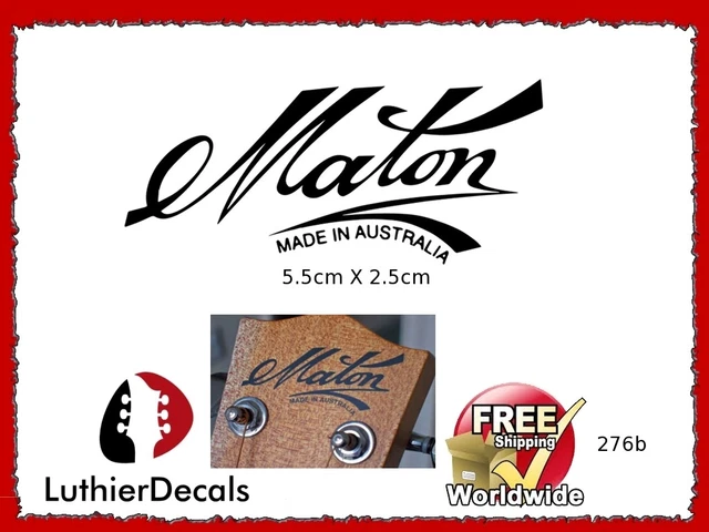 MATON GUITAR HEADSTOCK Decal Restoration Waterslide Logo 276b $9.95 ...