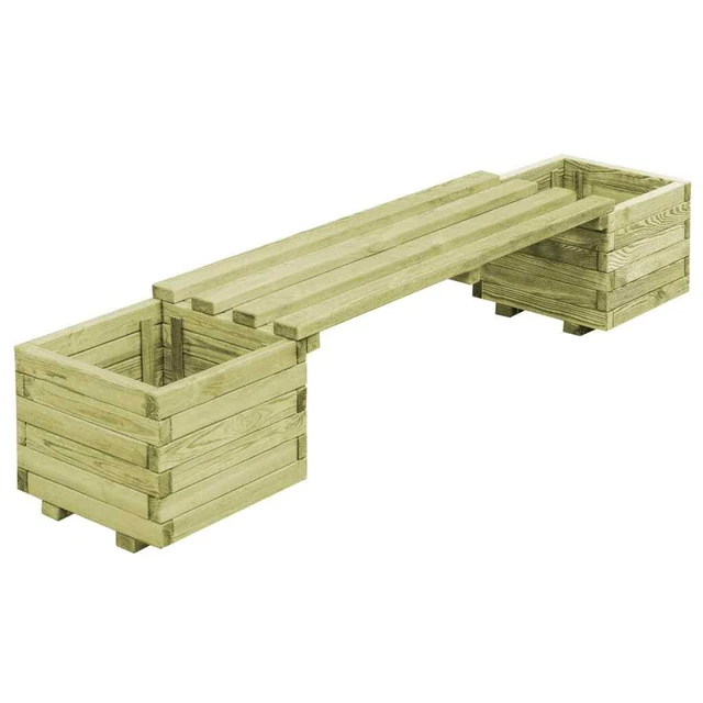 2050157 FIORIERA DA Giardino con Panca in Legno di Pino Impregnato EUR ...