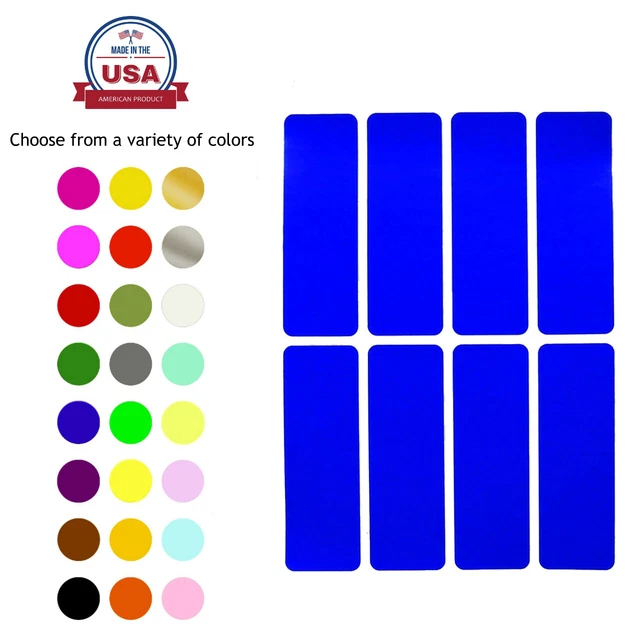 RECTANGLE COLORED CODING Stickers 1 x 3 Inch Writable Labels In 15 ...