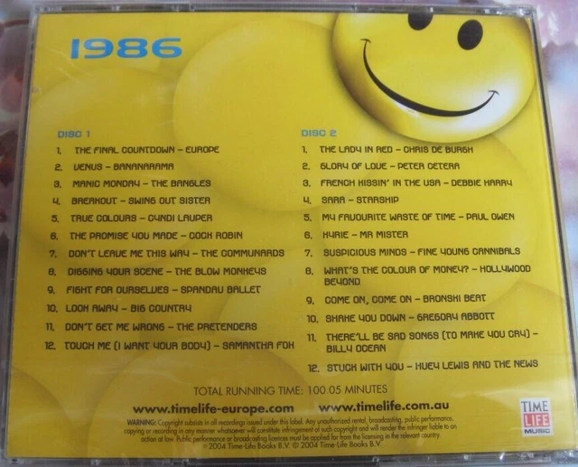 TIME LIFE 2 CD Set - THE 80s COLLECTION 1986 - FACTORY SEALED - OVP EUR ...