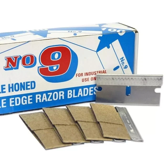 USA SINGLE EDGE Razor Blades Box Cutter Scraper Tool Sharp No 9 DOUBLE ...