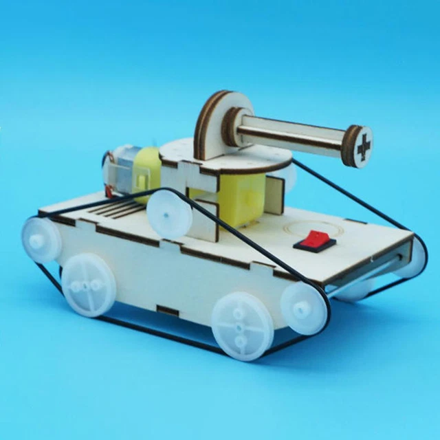 FR MINI WOOD Tank Model DIY Educational Physics Experiment Toys Gift ...