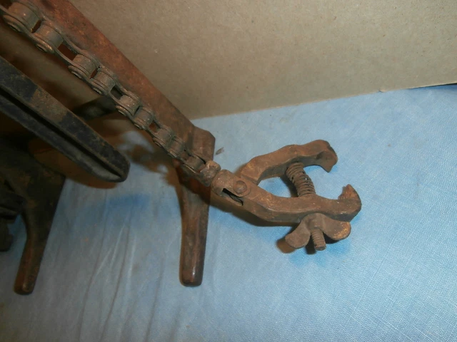 ANTIQUE CAST IRON Unique Automotive ? Puller Chain Tool E W Spaulding ...
