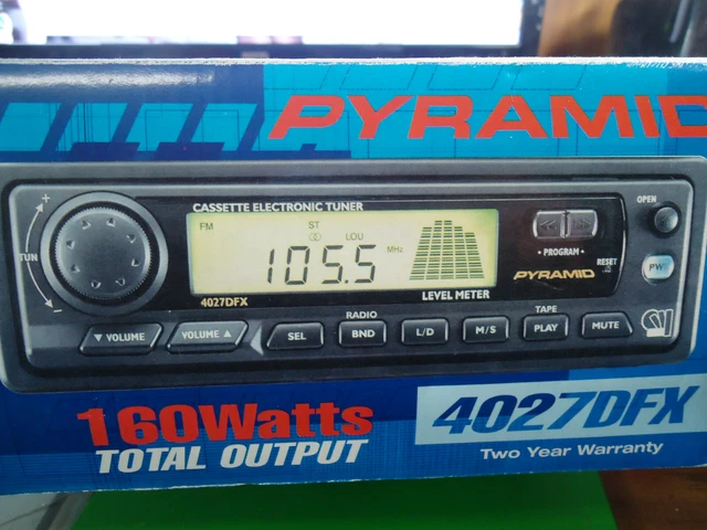 VINTAGE PYRAMID 160 WATTS Car Stereo Cassette Radio Am/Fm Auto-Reverse ...