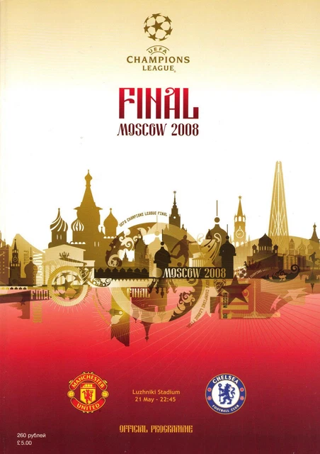 * 2008 CHAMPIONS LEAGUE FINAL - MAN UTD v CHELSEA * £7.99 - PicClick UK